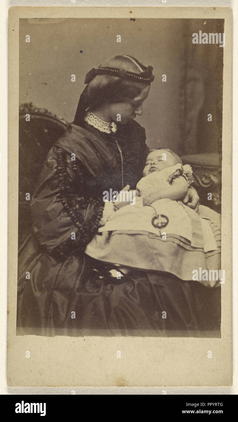 woman holding sleeping child, seated; William Keith, British, active ...