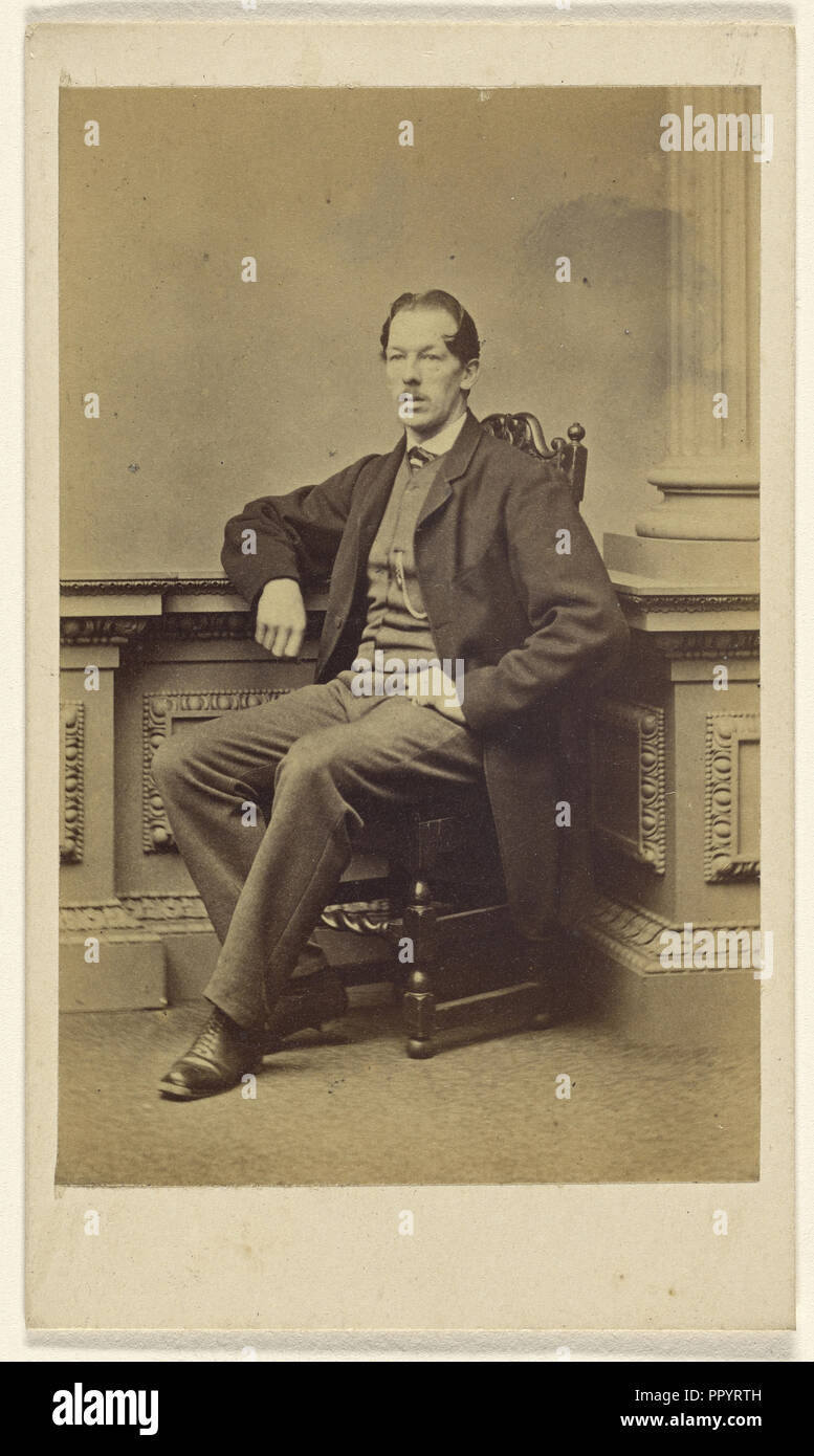 man with moustache, seated; William Keith, British, active Liverpool ...