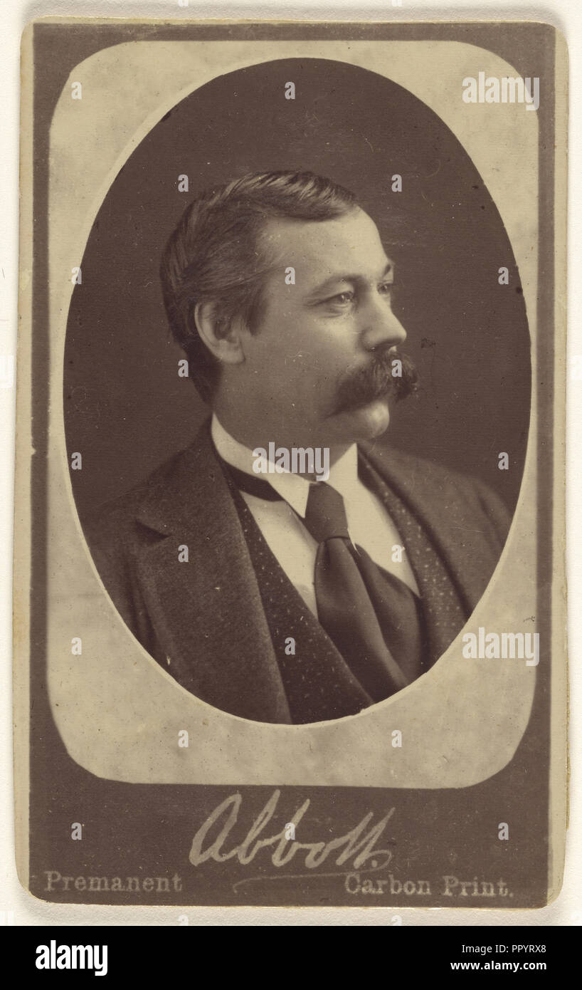 man with bushy moustache in 3,4 profile; Abbott; about 1870; Carbon ...
