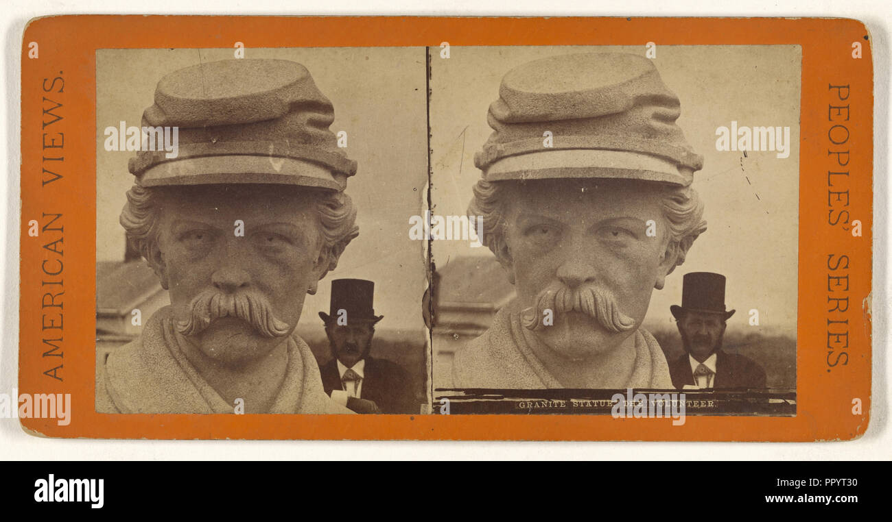 Granite Statue. The Volunteer; American; about 1869 - 1873; Albumen ...