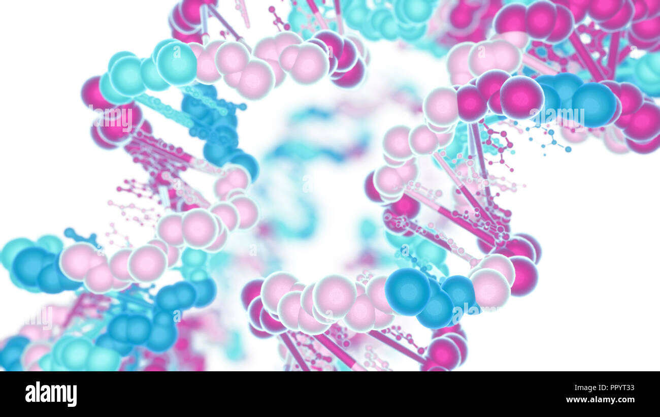 DNA Strings On White Background. Medical Research, Gene Engineering And ...