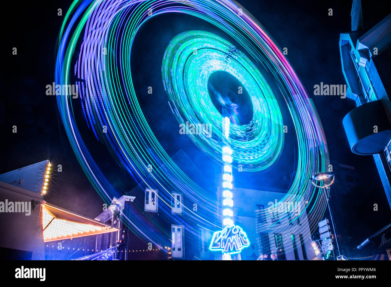 Fun fair long exposure Stock Photo - Alamy
