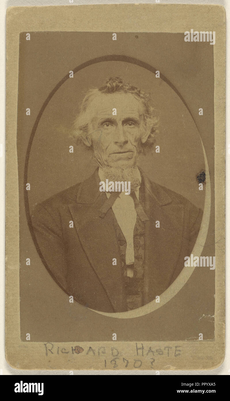Richard Haste 1870?; T. Rich, American, active Waupaca, Wisconsin 1860s ...