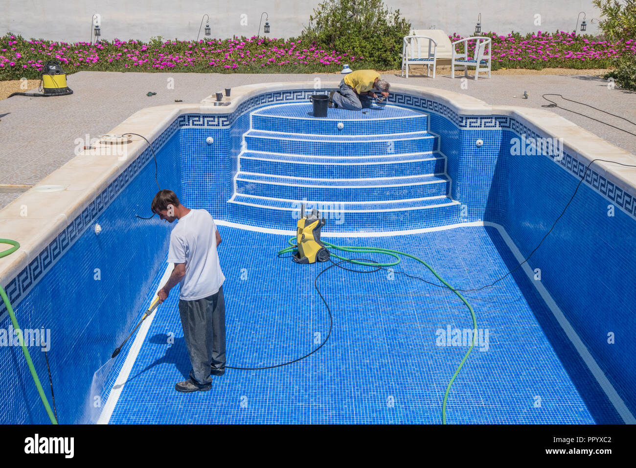 Maintenance swimming pool hi-res stock photography and images - Alamy