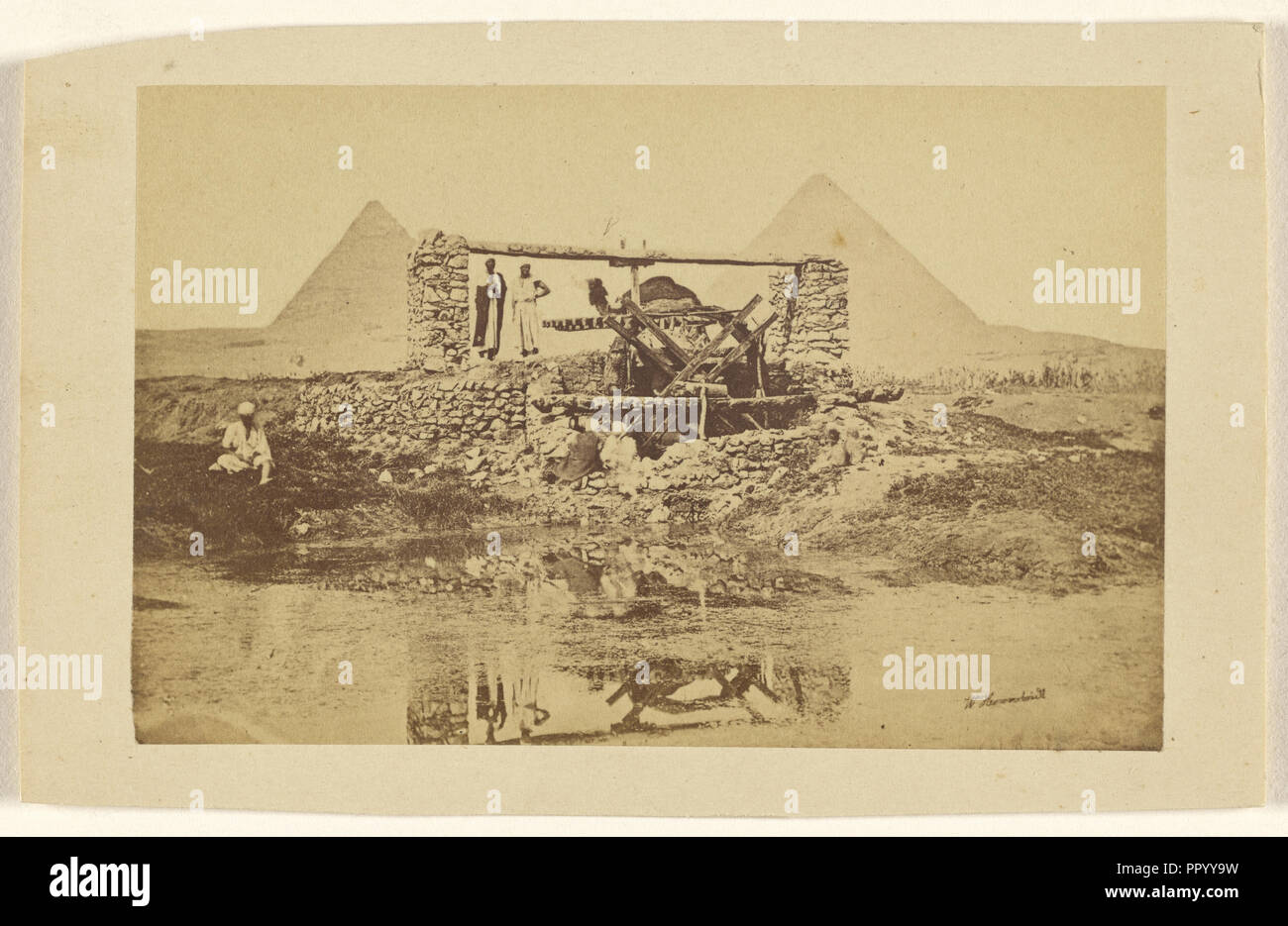 Saquieh pres des Pyramides; Wilhelm Hammerschmidt, German, born Prussia ...