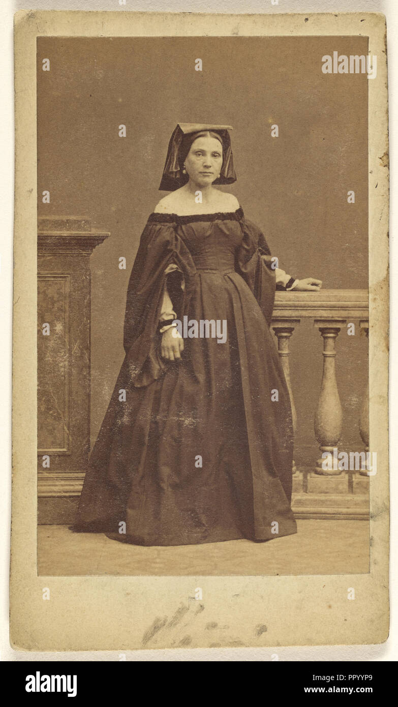 female opera singer wearing a hat, standing; Disdéri & Cie; 1862 - 1866 ...