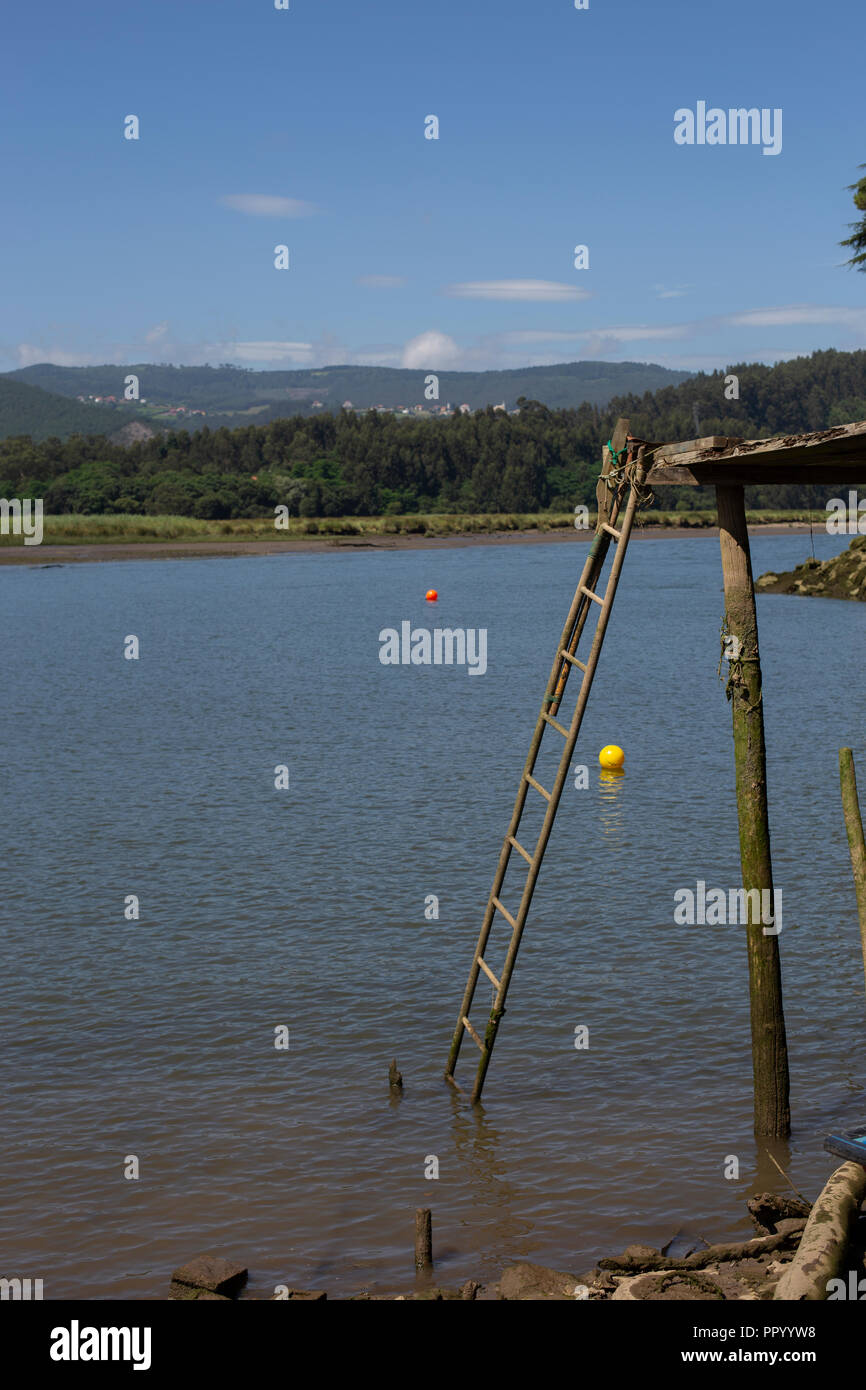 A ladder in a pier Stock Photo - Alamy