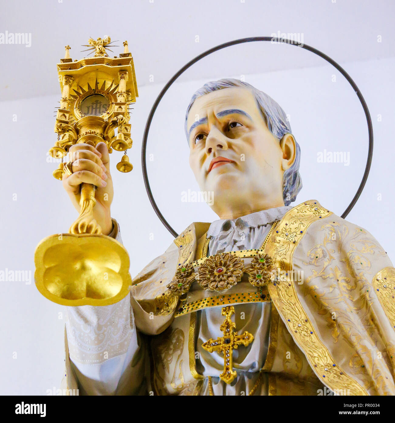 Statue of Pope Pius X in the Sanctuary of the Rock (Santuario da Penha ...