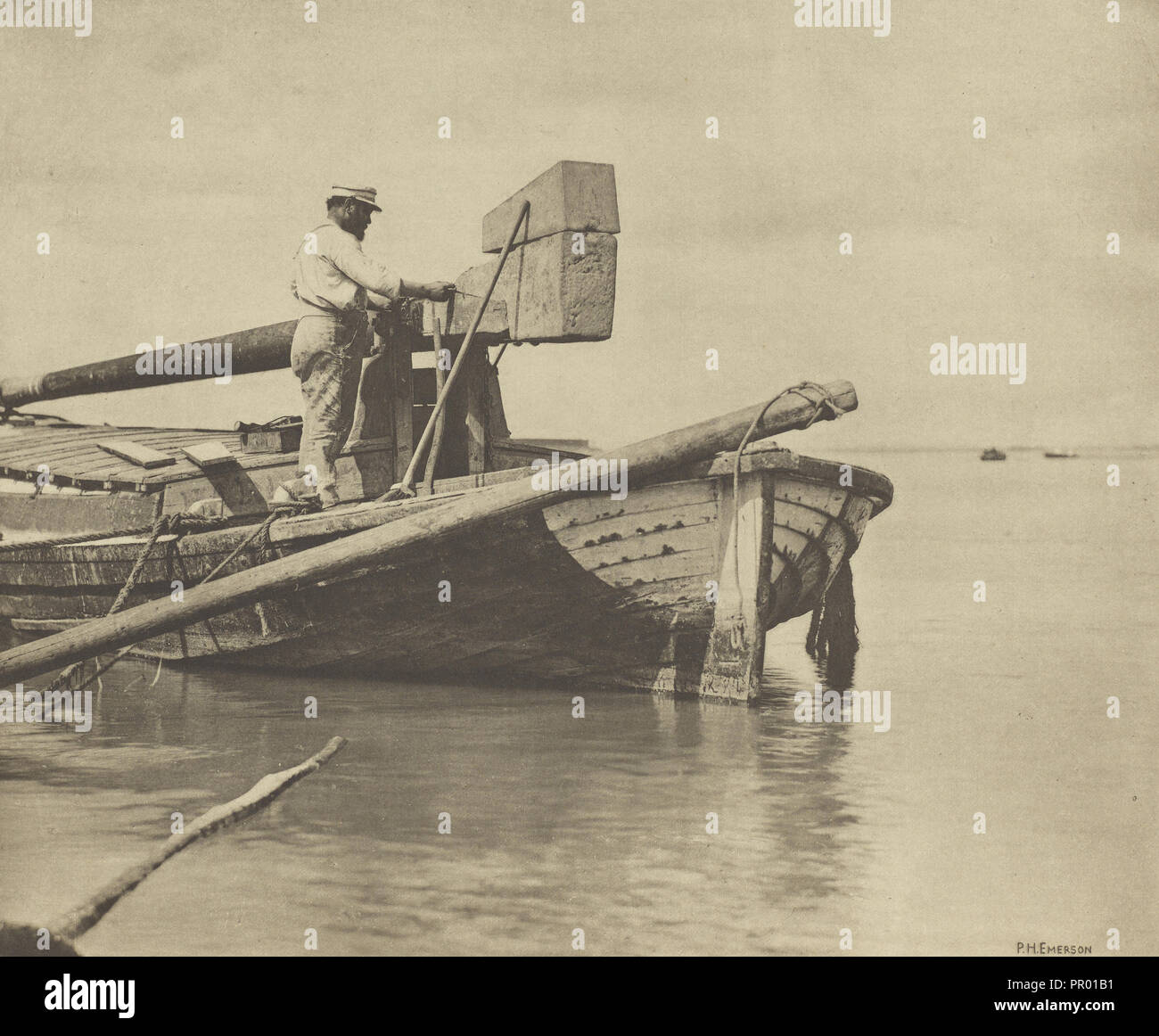 Mending the Wherry; Peter Henry Emerson, British, born Cuba, 1856 ...