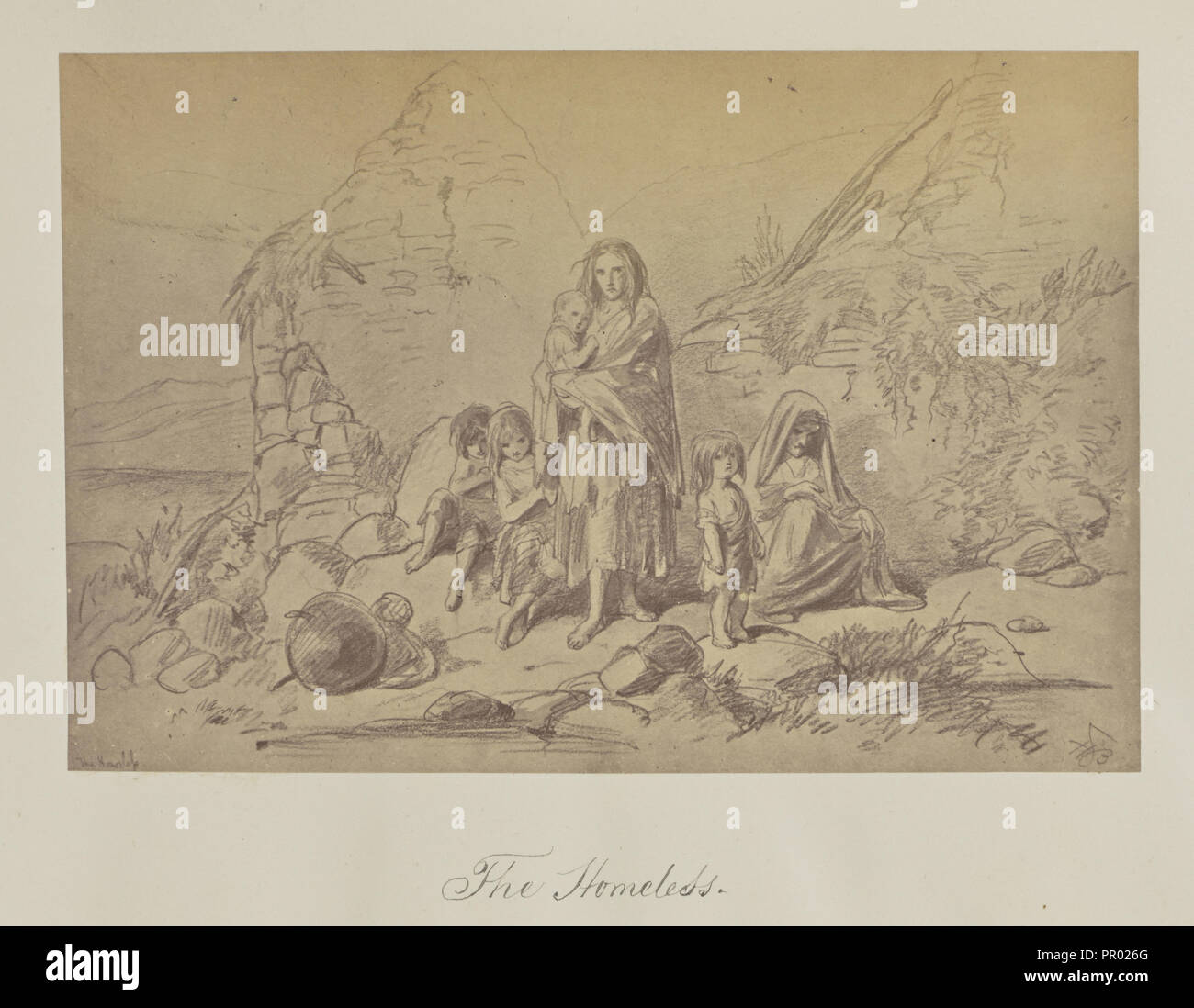 Sketches in Ireland by Phiz. The Homeless; about 1865; Albumen silver ...