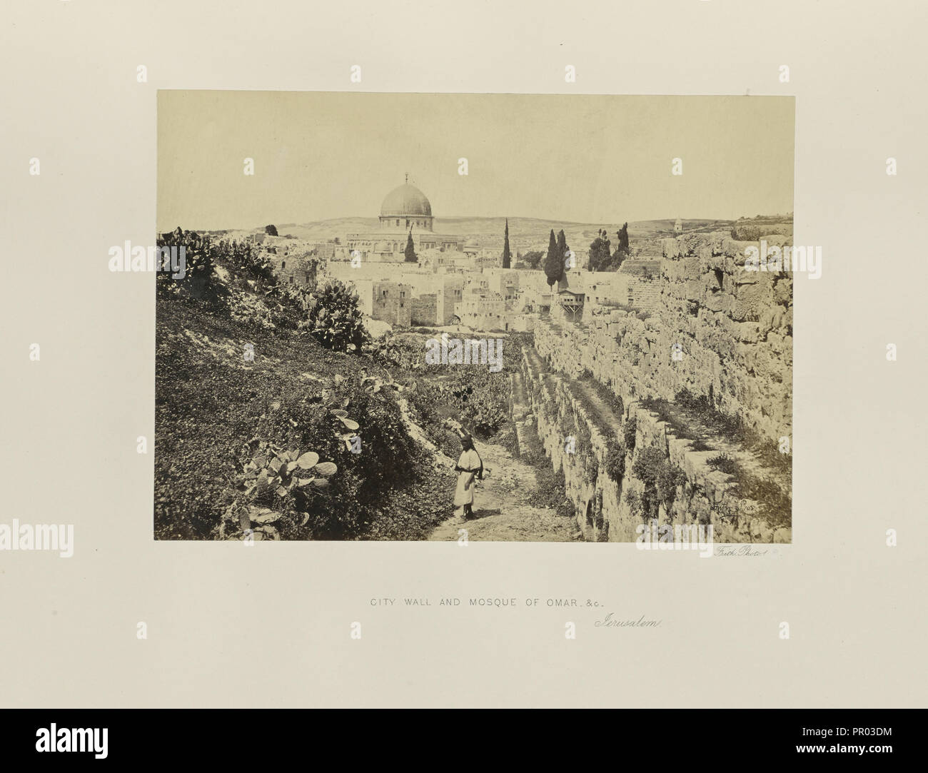 City Wall and Mosque of Omar, &c. Jerusalem; Francis Frith, English ...