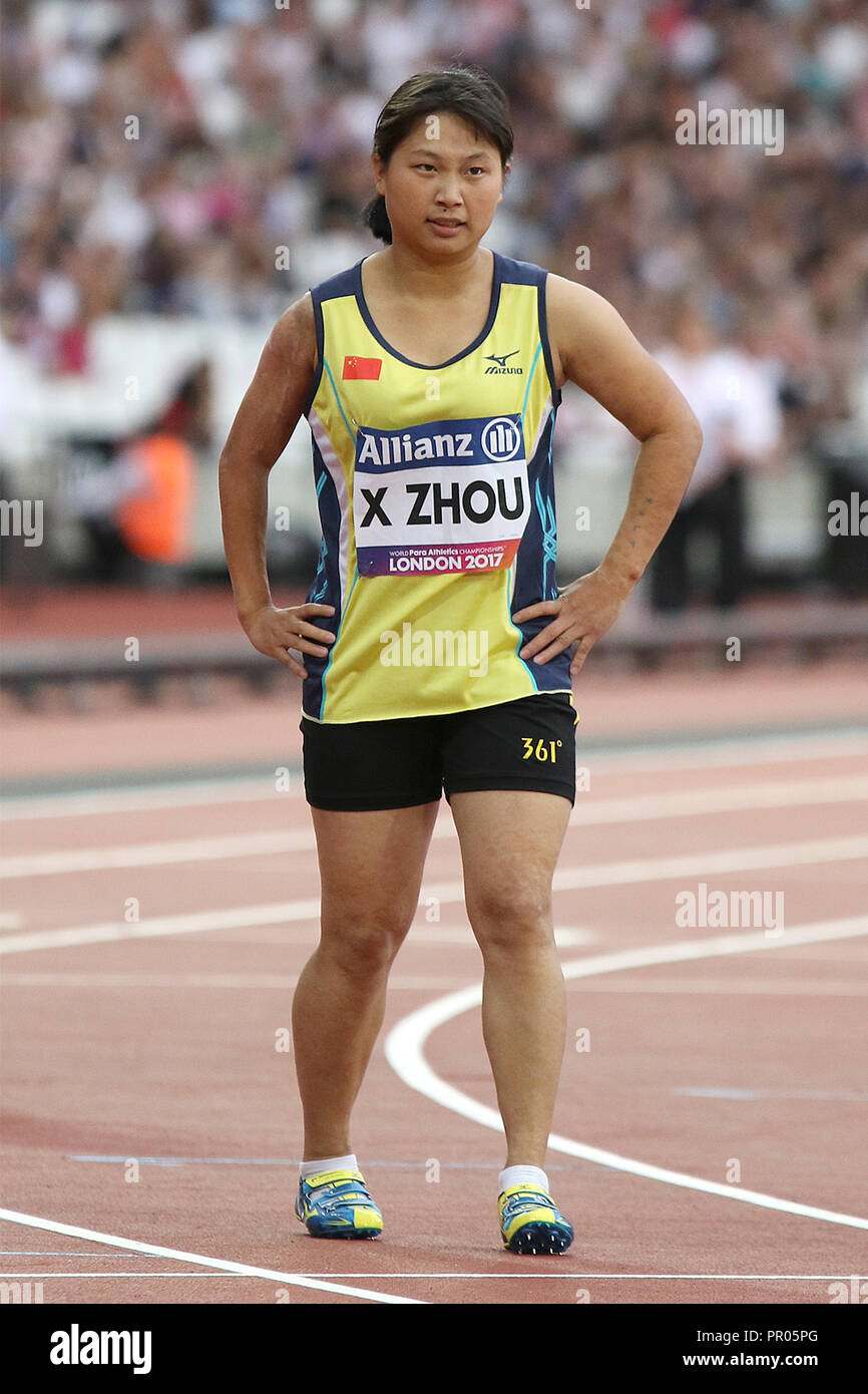 Xia ZHOU of China in the Women's 200m T35 Final at the World Para Championships in London 2017 ...