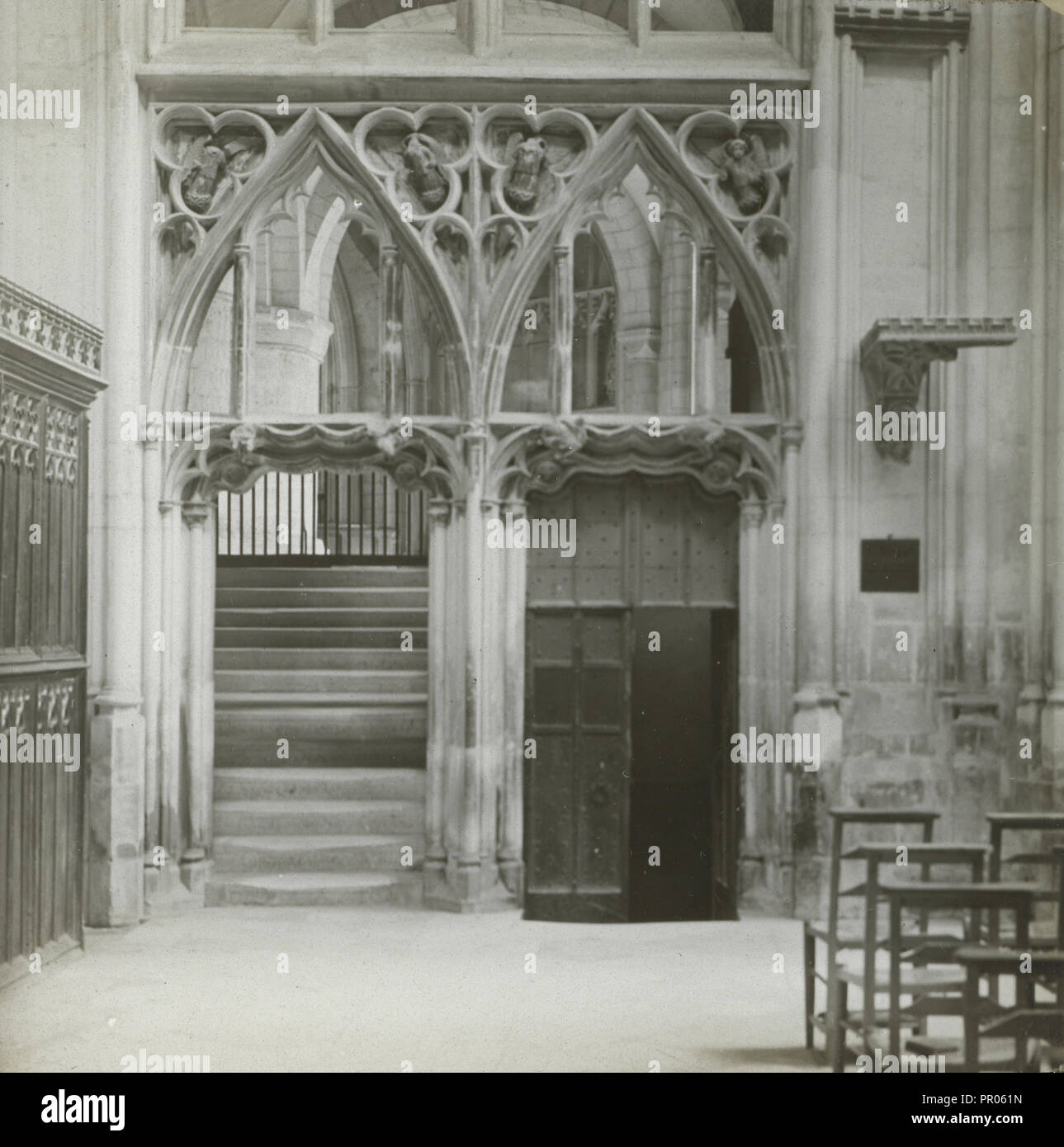 Gloucester. Cathedral. Entrance to Ambulatory & Crypt; Frederick H ...