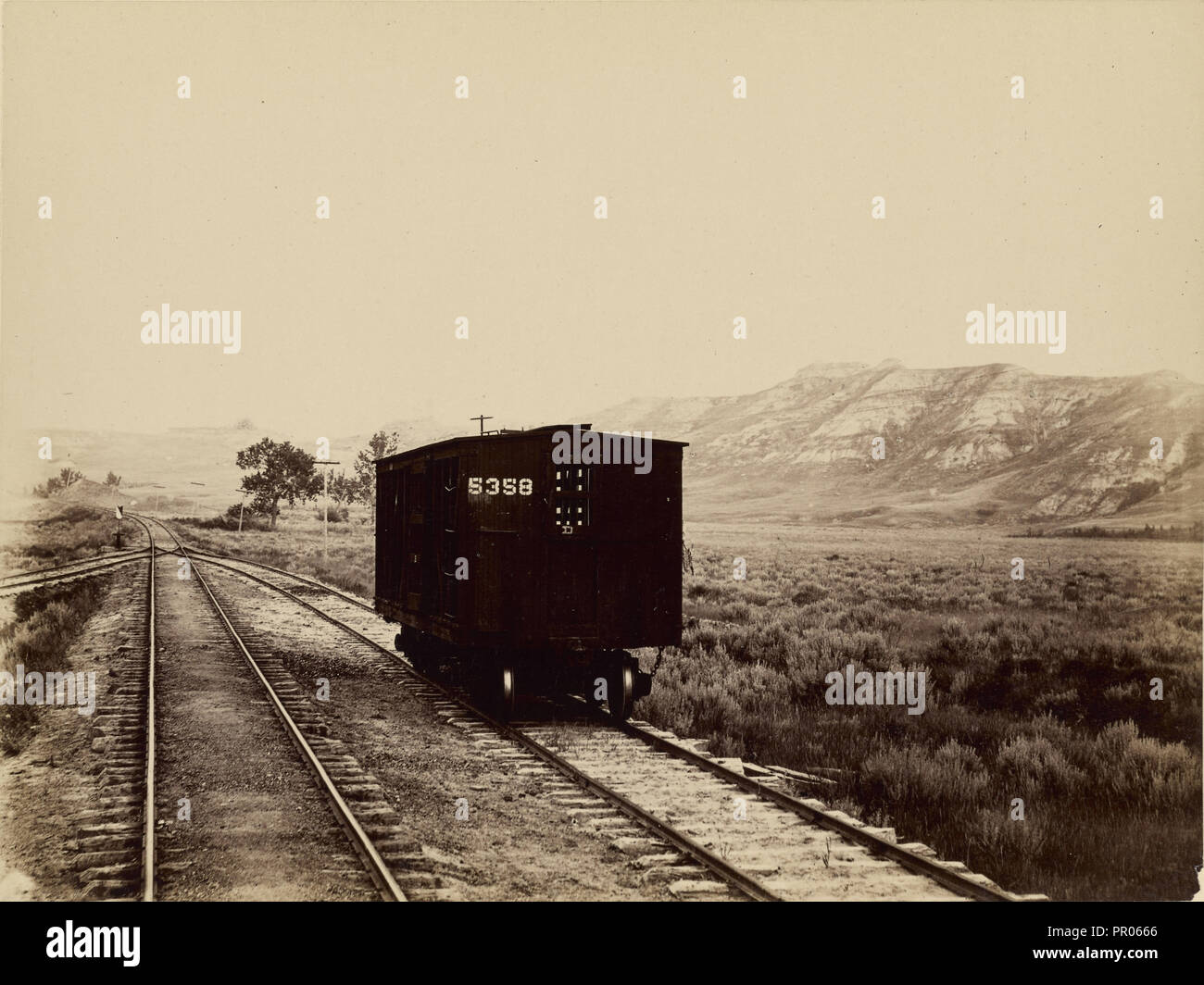 Railroad Car; American; about 1880; Print Stock Photo - Alamy