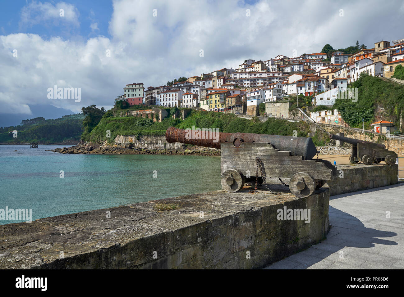 View of the canyons of the village of Lastres declared the most ...