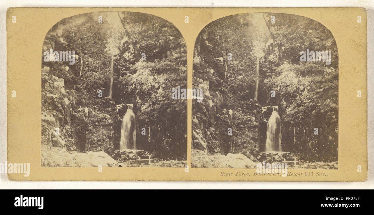Scale Force, Buttermere, Height 196 feet., British; about 1860; Albumen ...