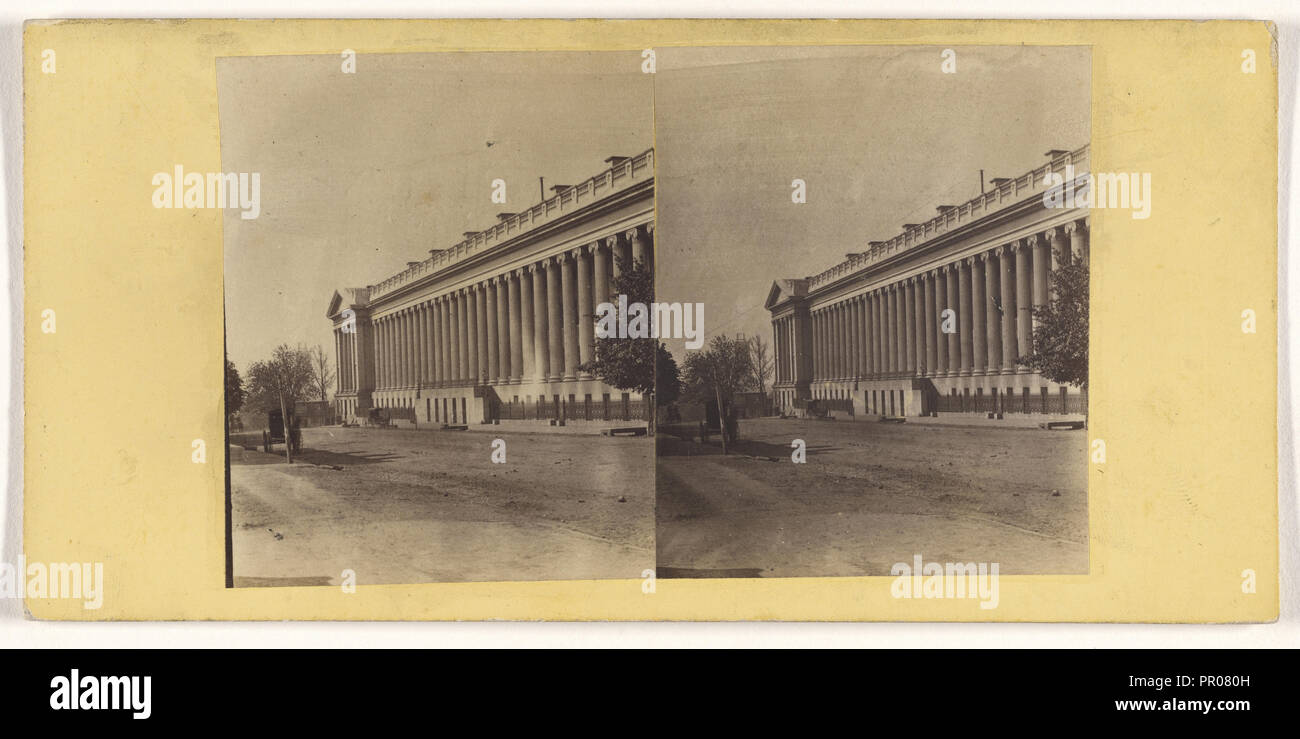 French building; French; about 1865; Albumen silver print Stock Photo ...