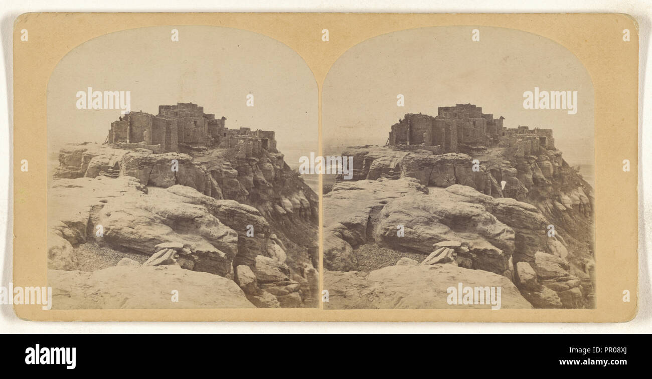 Walpi, Hopi Pueblo, Arizona; American; about 1872; Albumen silver print ...