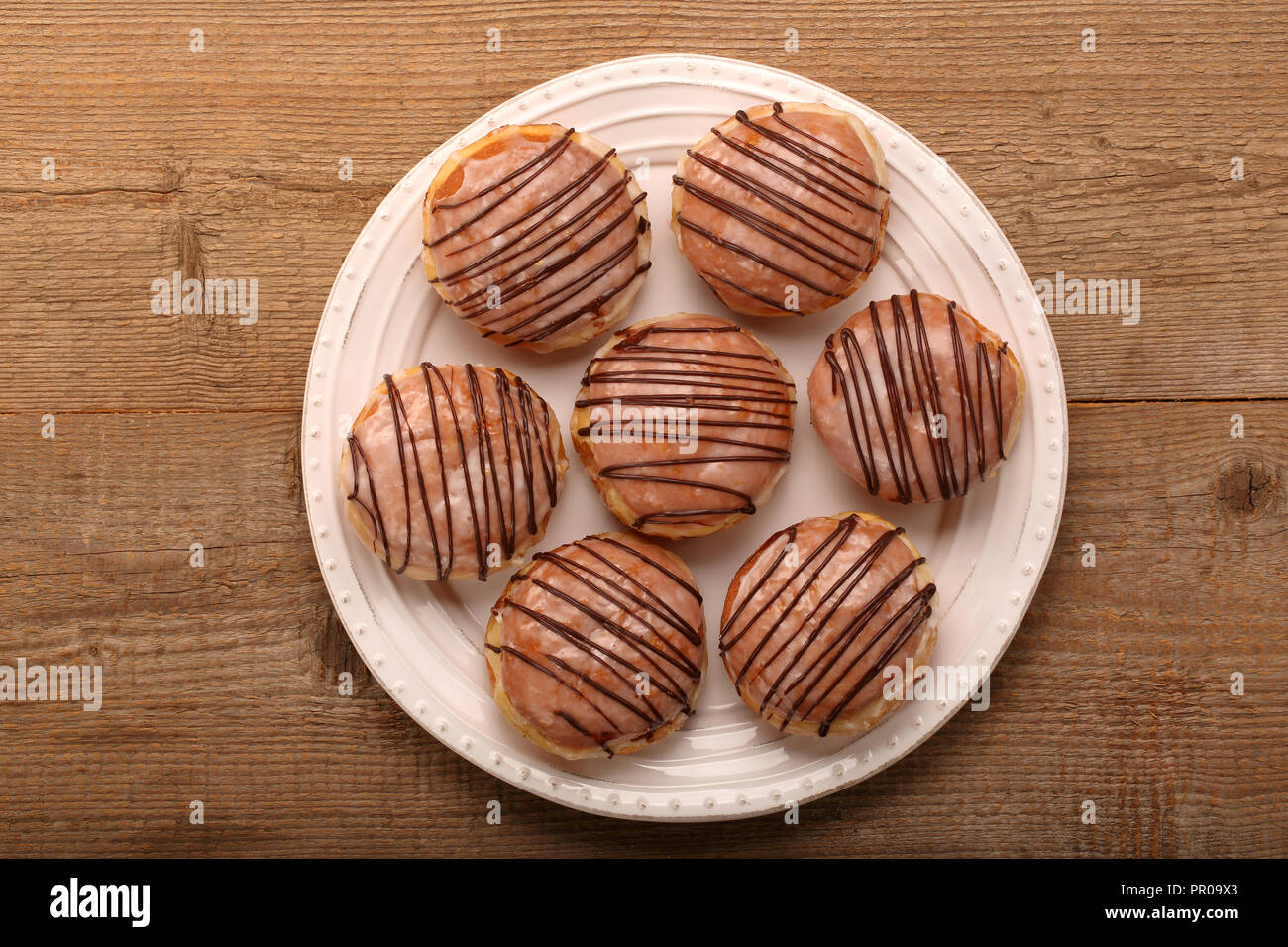 Traditional Polish donuts with filling and icing Stock Photo - Alamy