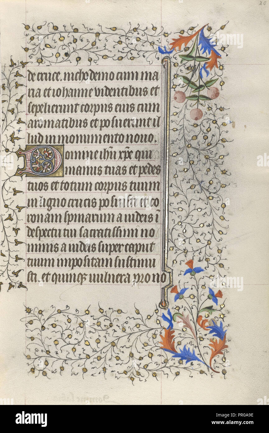 Decorated Initial D; Paris, France; about 1415 - 1420; Tempera colors ...