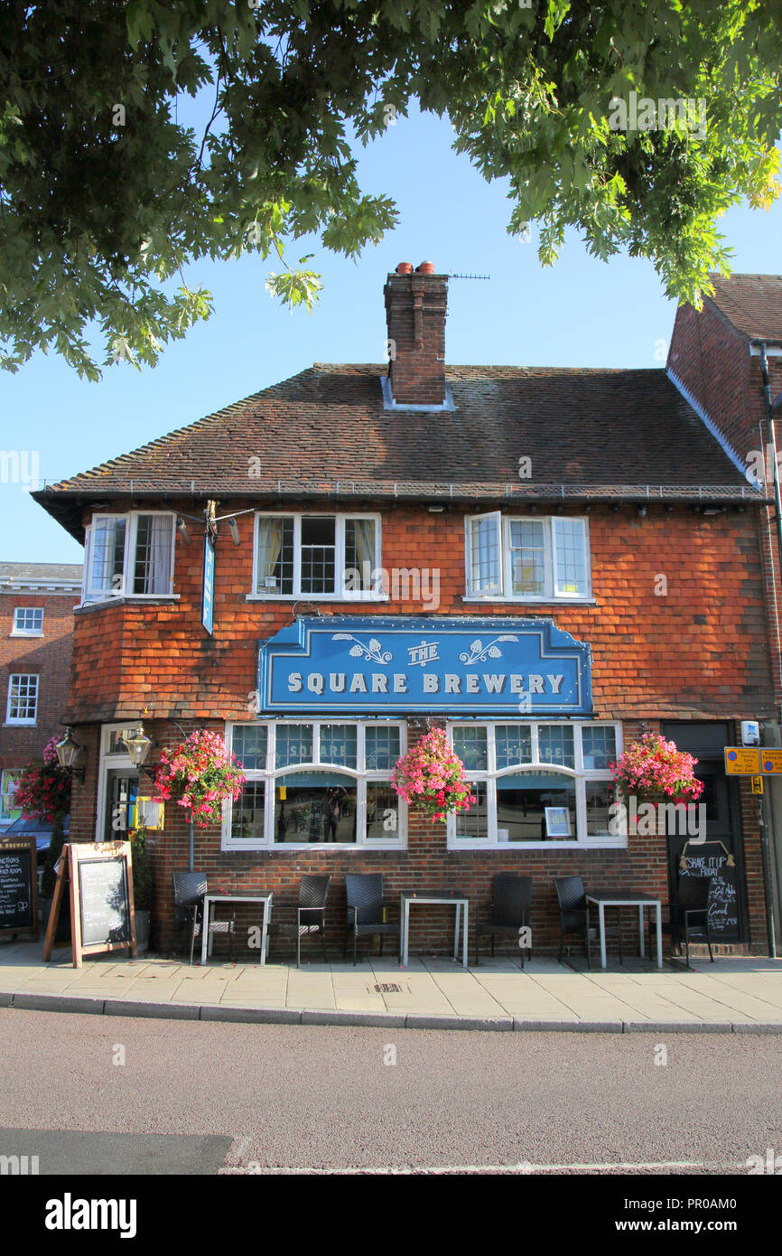 the square brewery in petersfield square Hampshire Stock Photo - Alamy