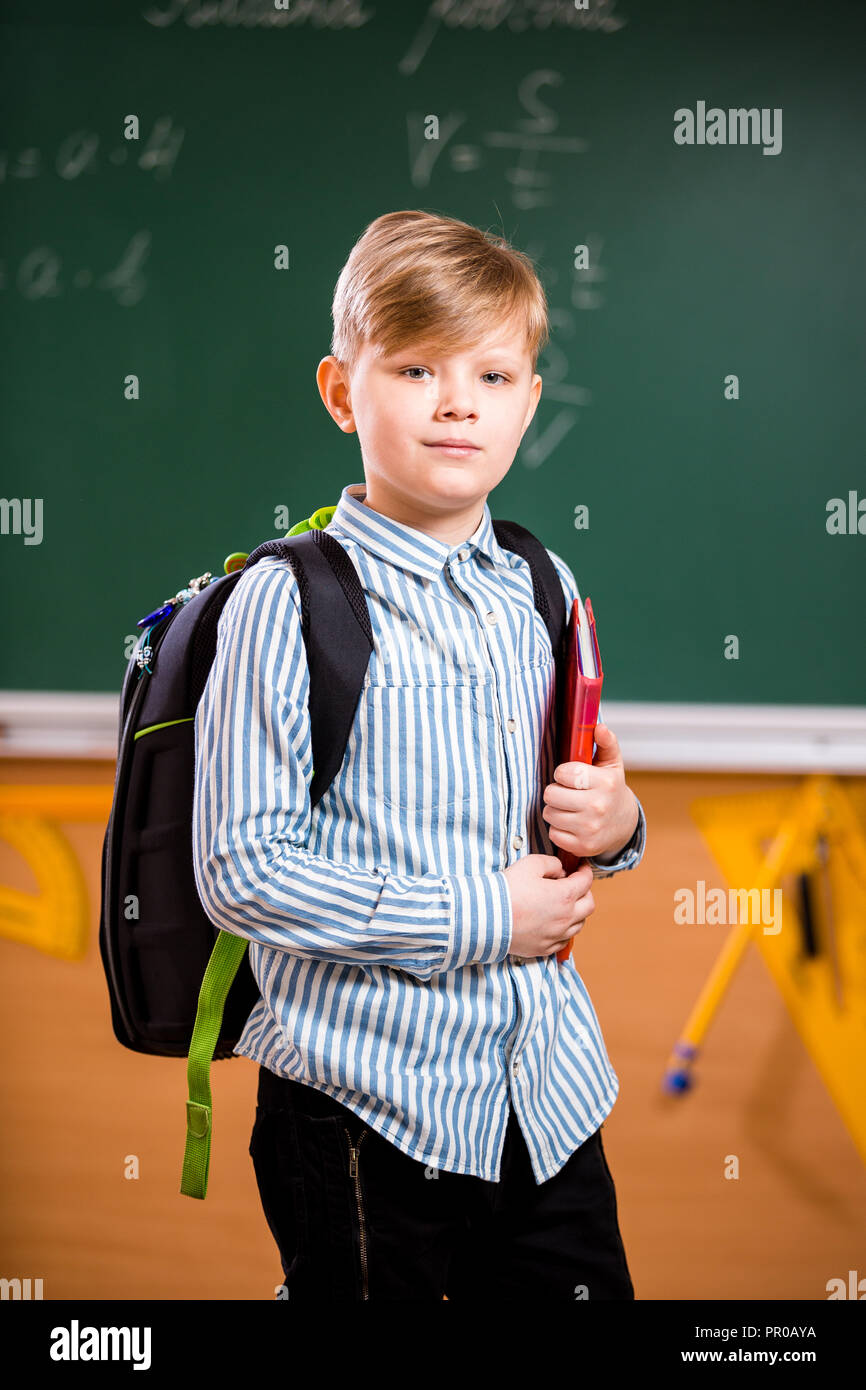 Ukraine. Kiev. May 5, 2018. Portrait of a schoolboy. A young 10 years ...