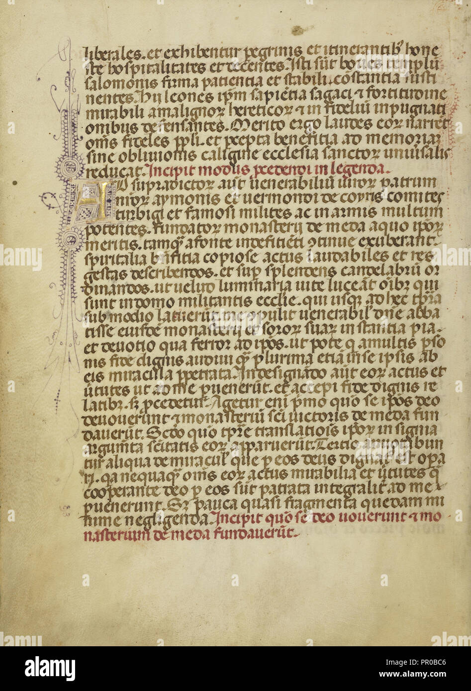 Decorated Initial A; Milan, Lombardia, Italy; about 1400; Tempera ...