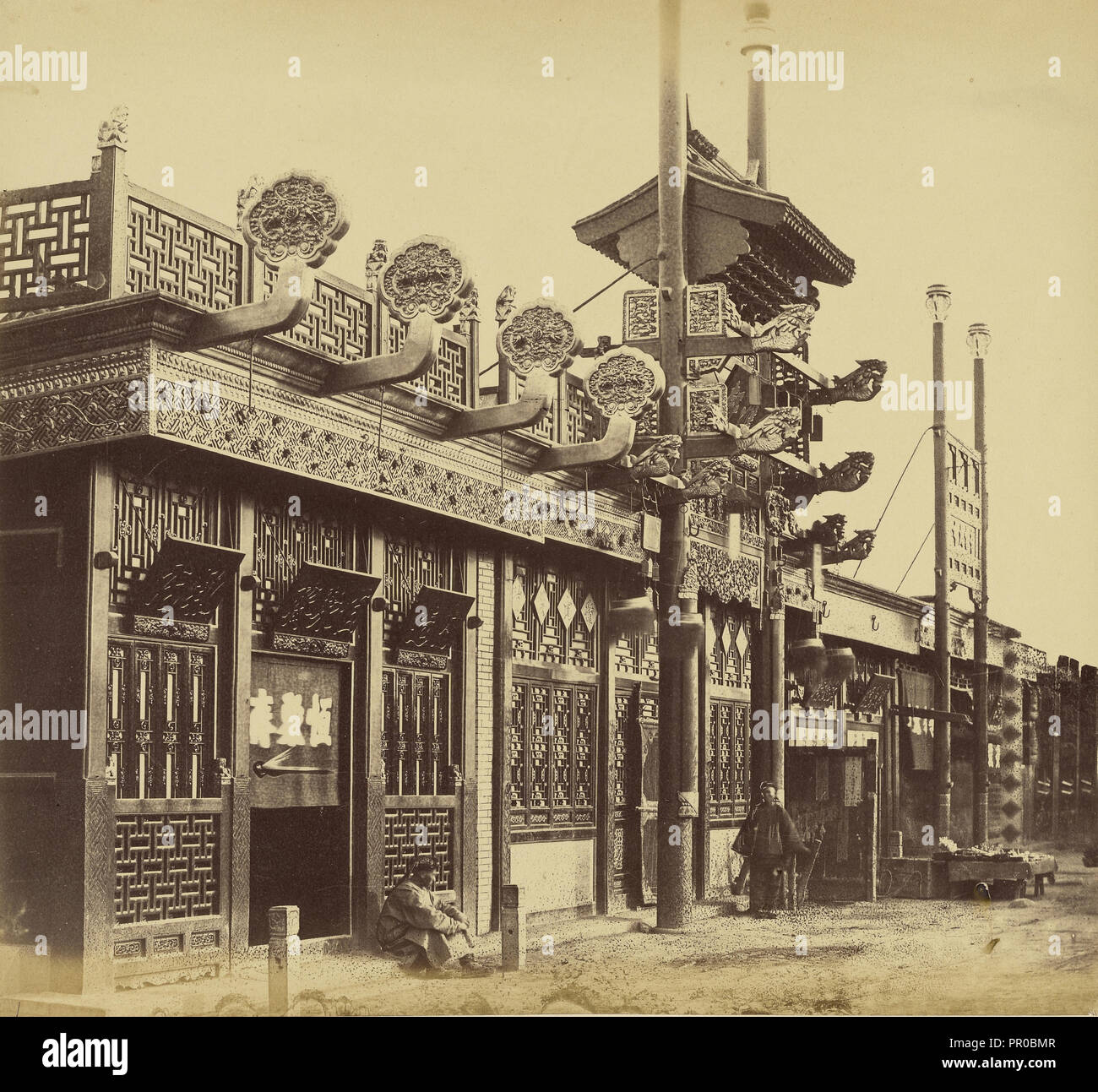 Shops and Street, Chinese City of Peking; Felice Beato, 1832 - 1909 ...