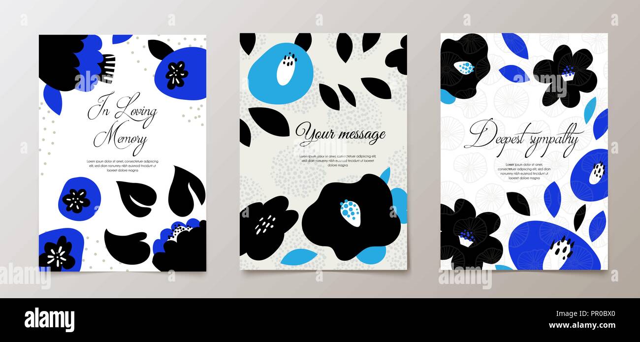 Fashionable funeral card, death notice. Vector design Stock Vector ...