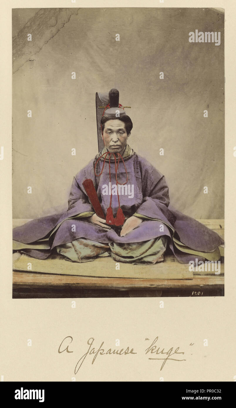 A Japanese Kuge; Shinichi Suzuki, Japanese, 1835 - 1919, Japan; about ...