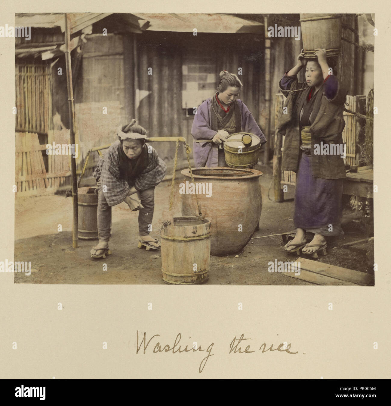 Washing the Rice; Shinichi Suzuki, Japanese, 1835 - 1919, Japan; about ...