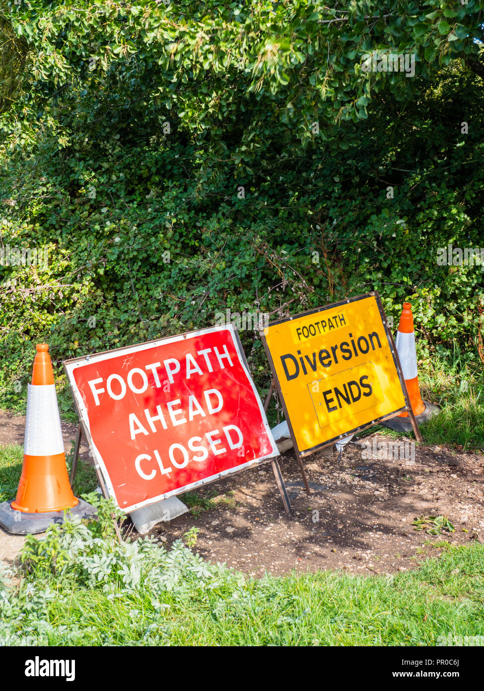 Diverted footpath hi-res stock photography and images - Alamy
