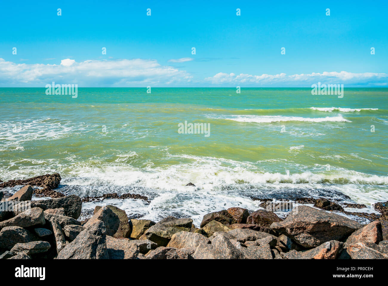 Big Rocks and Stones in a blue sky day at Sculptures park Francisco ...