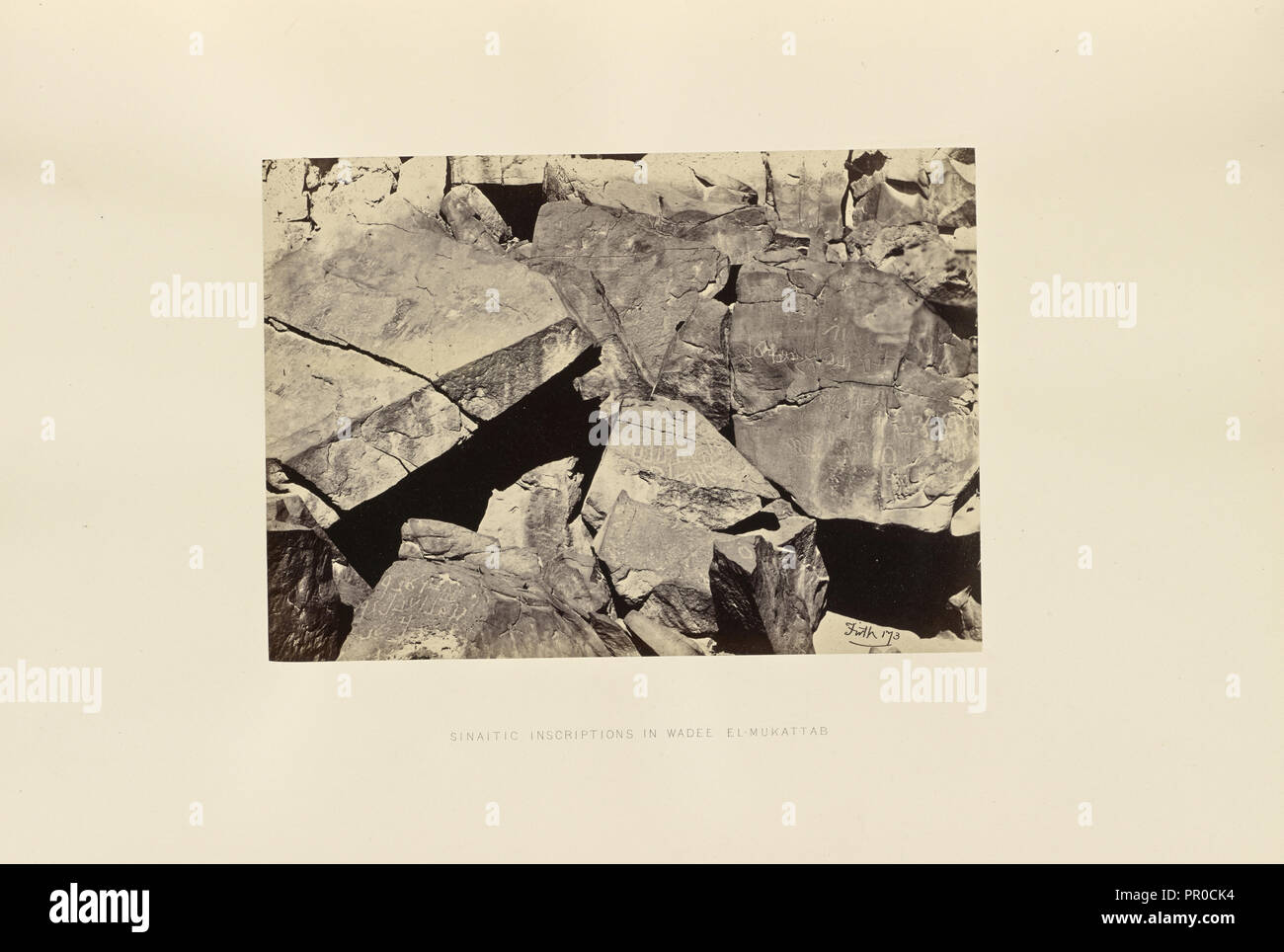 Sinaitic Inscriptions in Wadee El-Mukattab; Francis Frith, English ...