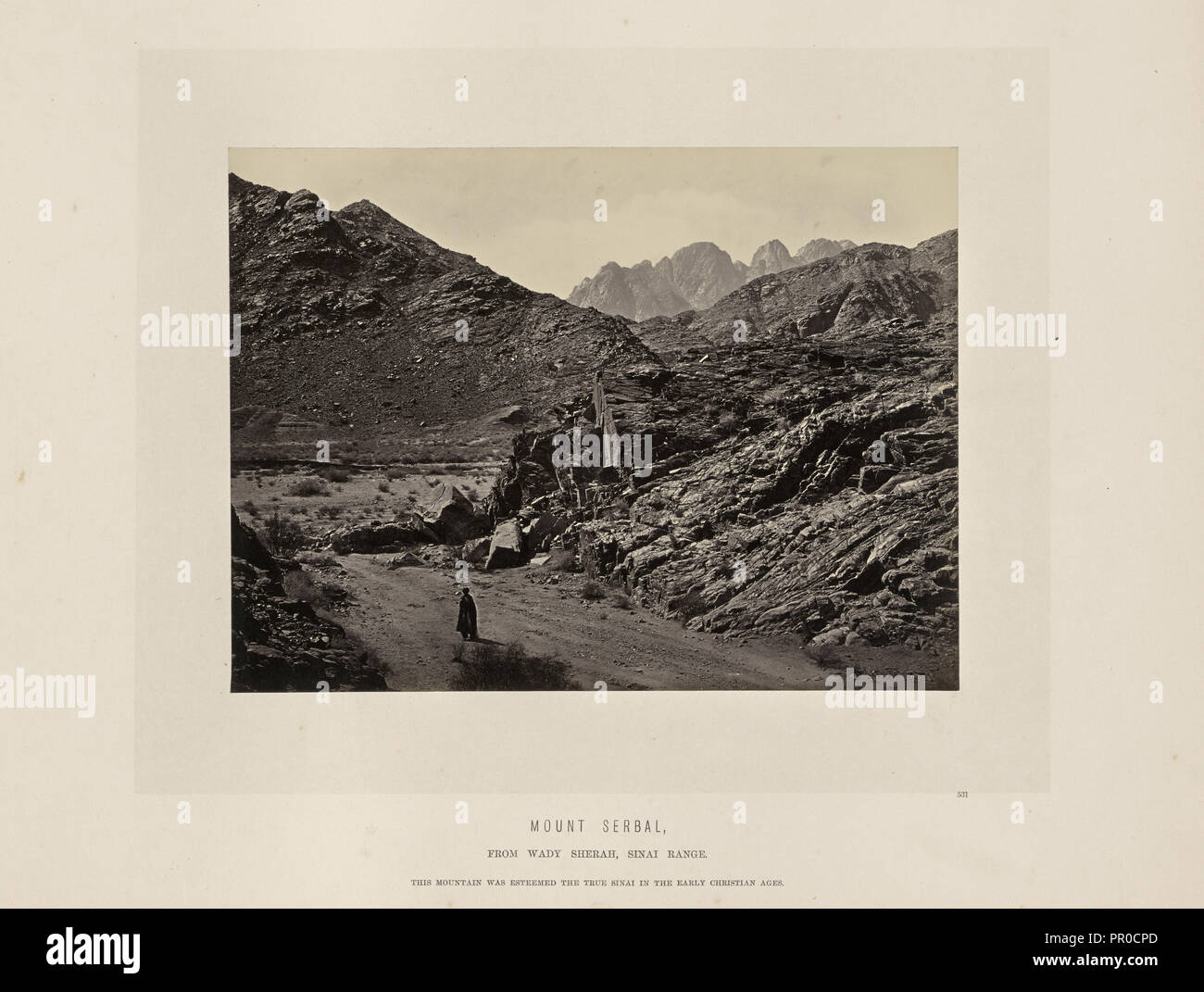 Mount Serbal, From Wady Sherah, Sinai Range; Francis Frith, English ...