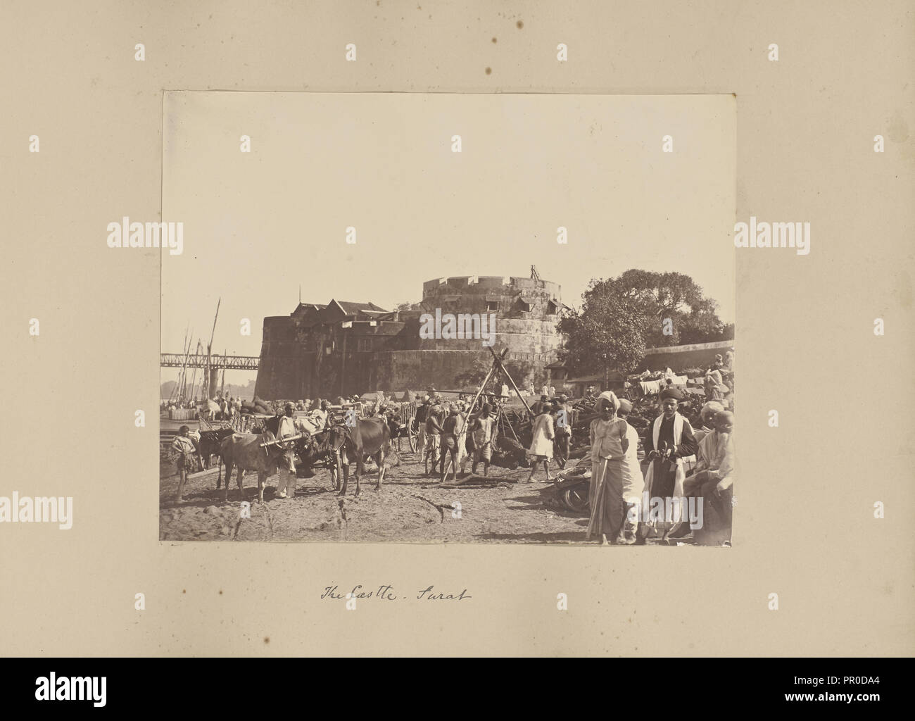 The Castle, Turat; India; 1886 - 1889; Albumen silver print Stock Photo ...