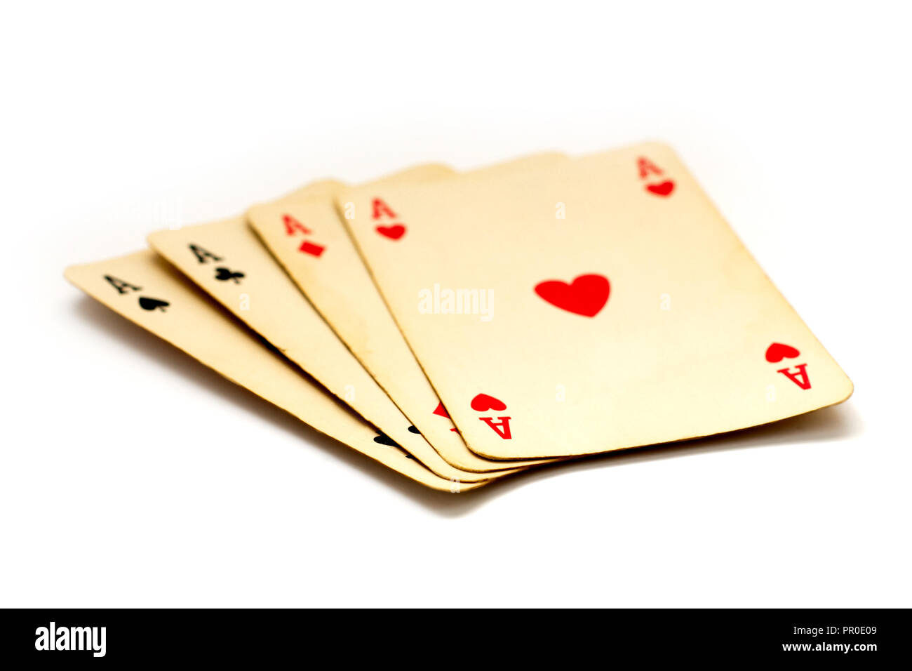 playing cards isolated on white Stock Photo - Alamy