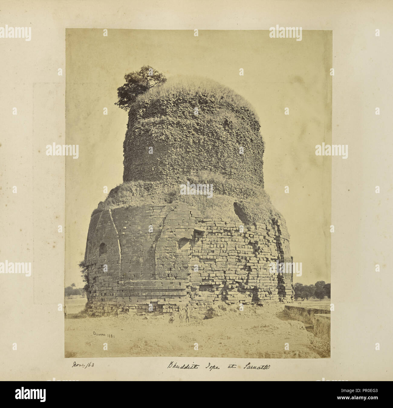Benares; Ancient Buddhist tower at Sarnath; Samuel Bourne, English ...