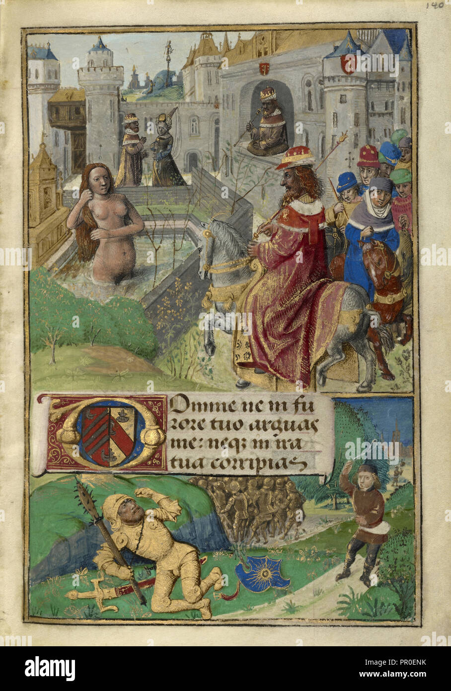 David and Bathsheba: David slaying Goliath; Master of Cardinal Bourbon ...