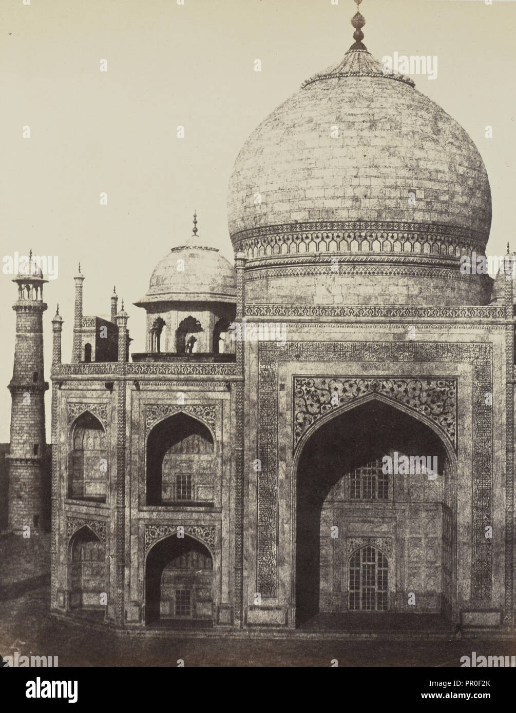 Le Tadj, à Agra, Tombeau en marbre blanc de la Sultane, épouse du Schah ...