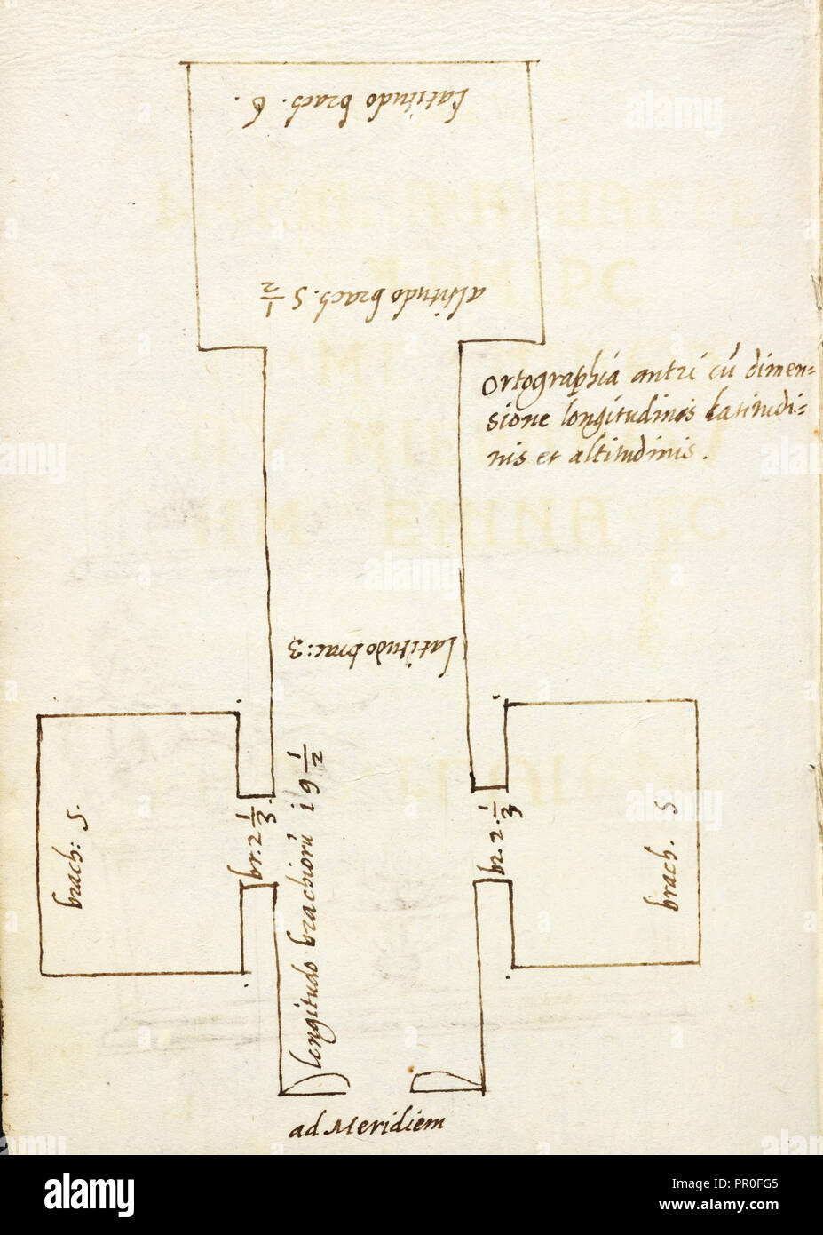 Floor plan with measurements, Epitaphiorum liber, Giovio, Benedetto ...