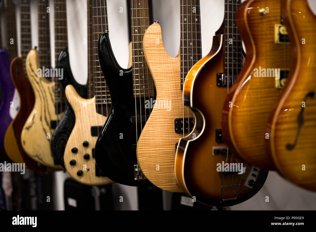 Guitars hanging in guitar hi-res stock photography and images - Alamy