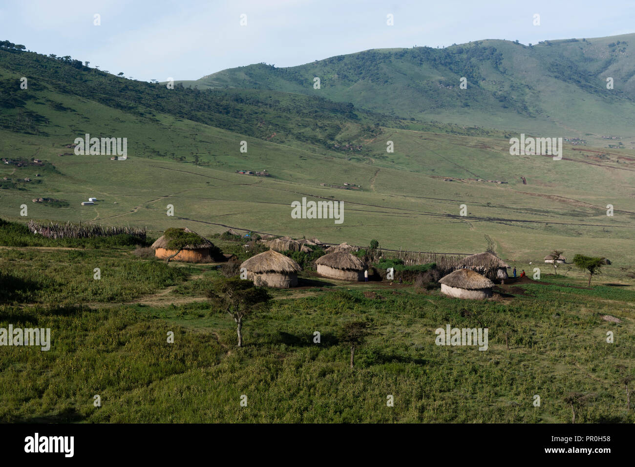 Masai village hi-res stock photography and images - Alamy
