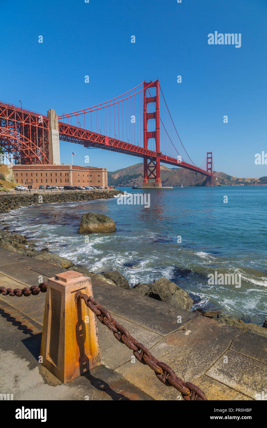 Golden gate bridge view from fort point hi-res stock photography and ...