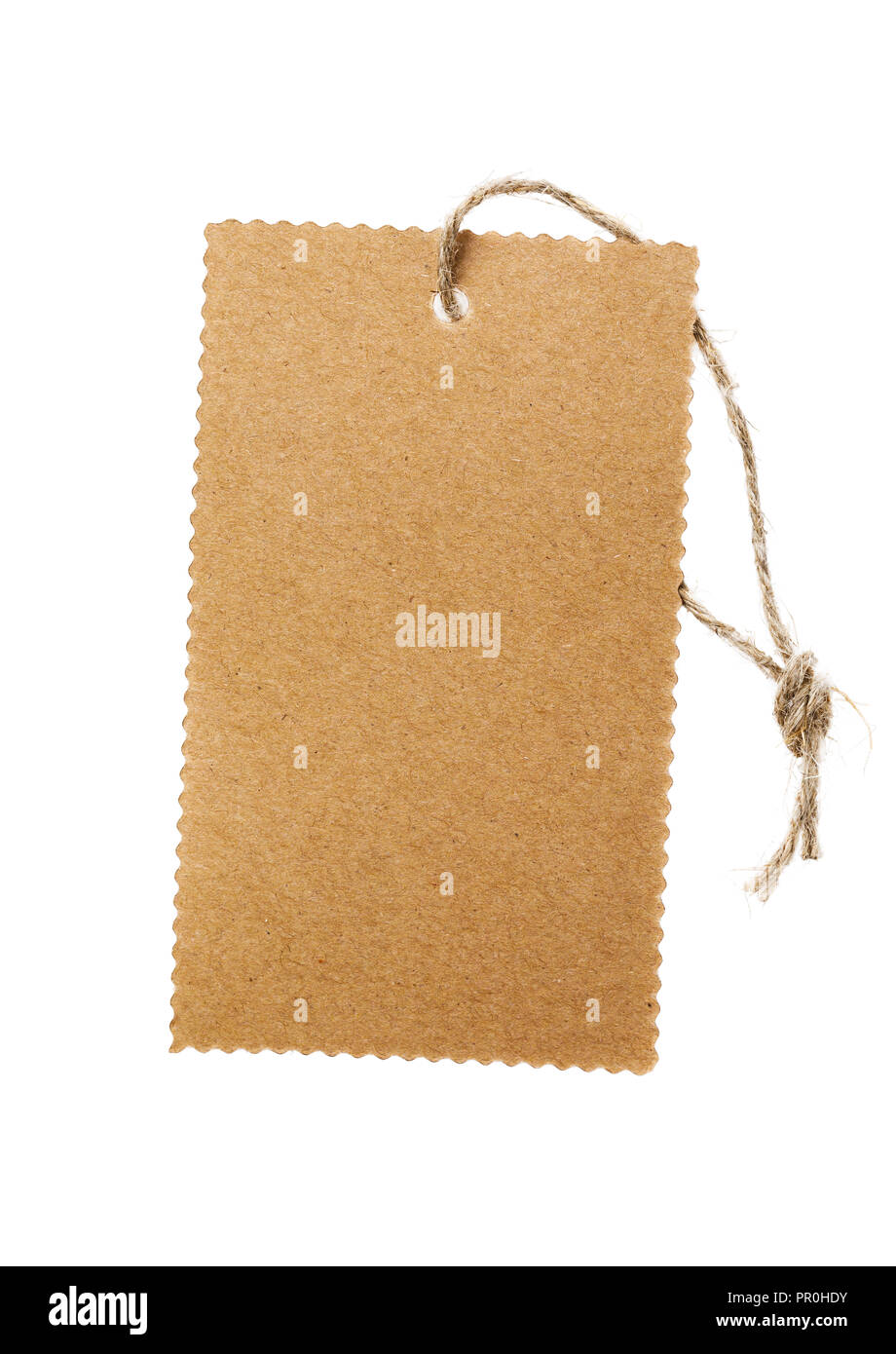 Blank cardboard sticker isolated on white background Stock Photo - Alamy