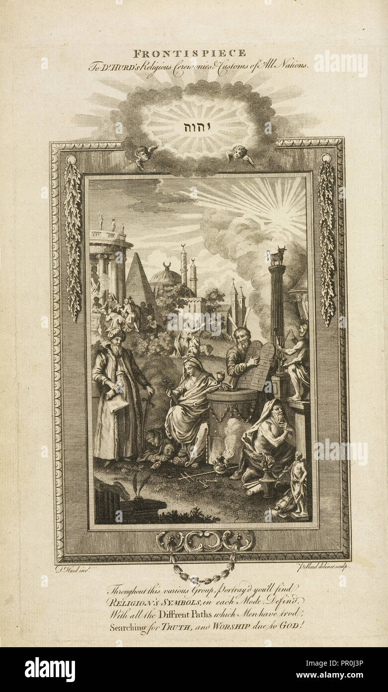 Frontispiece to D.'Hurd's religious ceremonies and customs of all ...