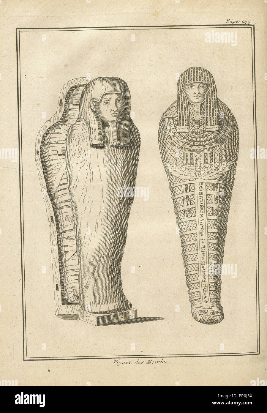 Figure des momies, Description de l'Egypte, Maillet, Benoît de, 1656 ...