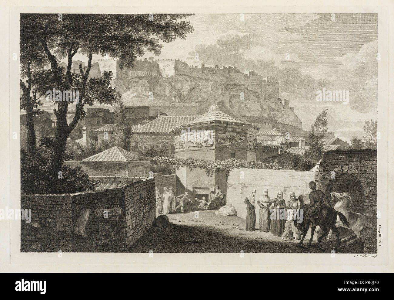 A view of the Tower of the Winds, The antiquities of Athens, Revett ...