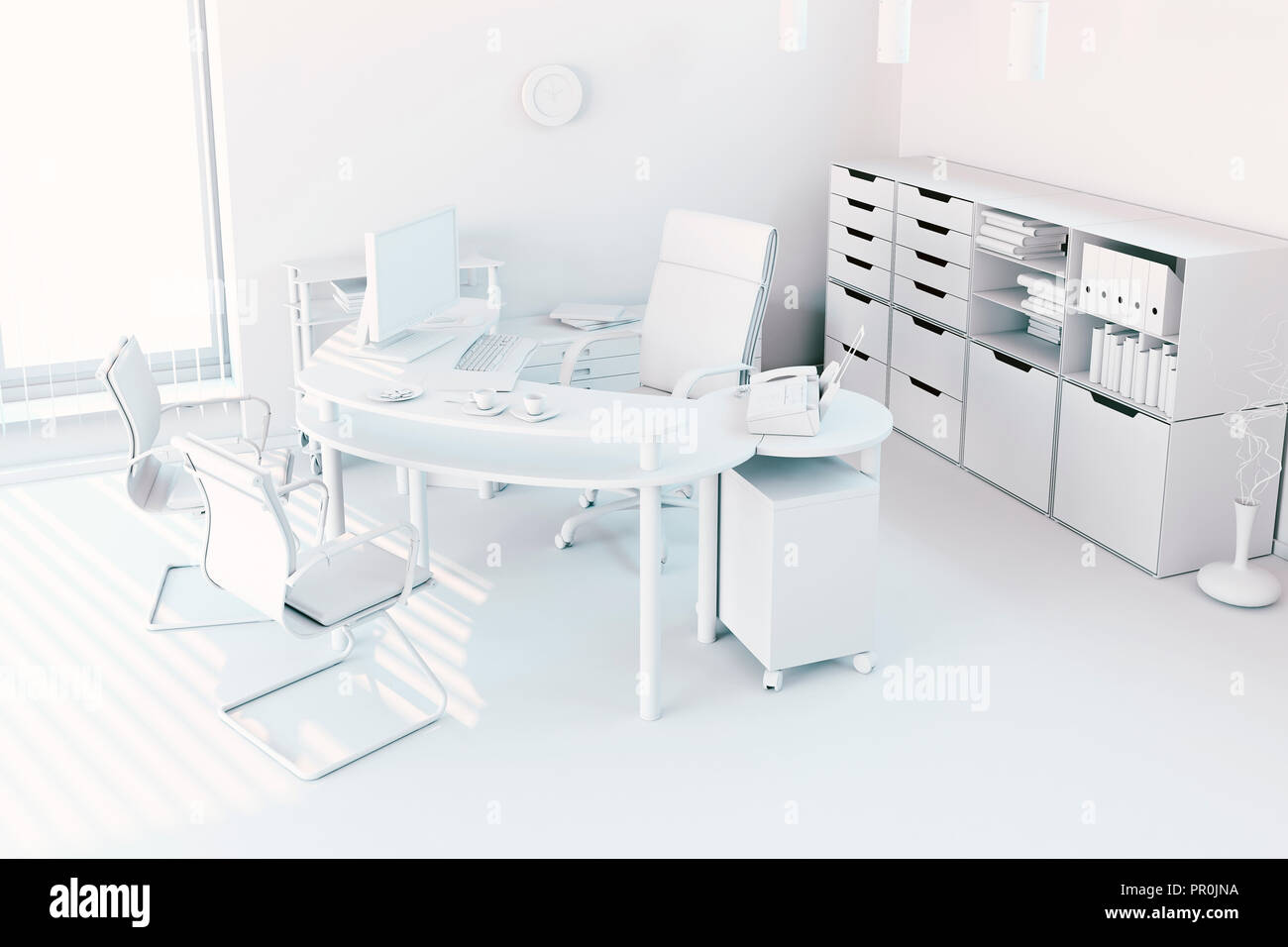3d render of modern office interior Stock Photo - Alamy