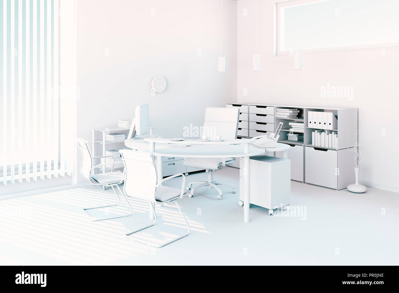 3d render of modern office interior Stock Photo - Alamy